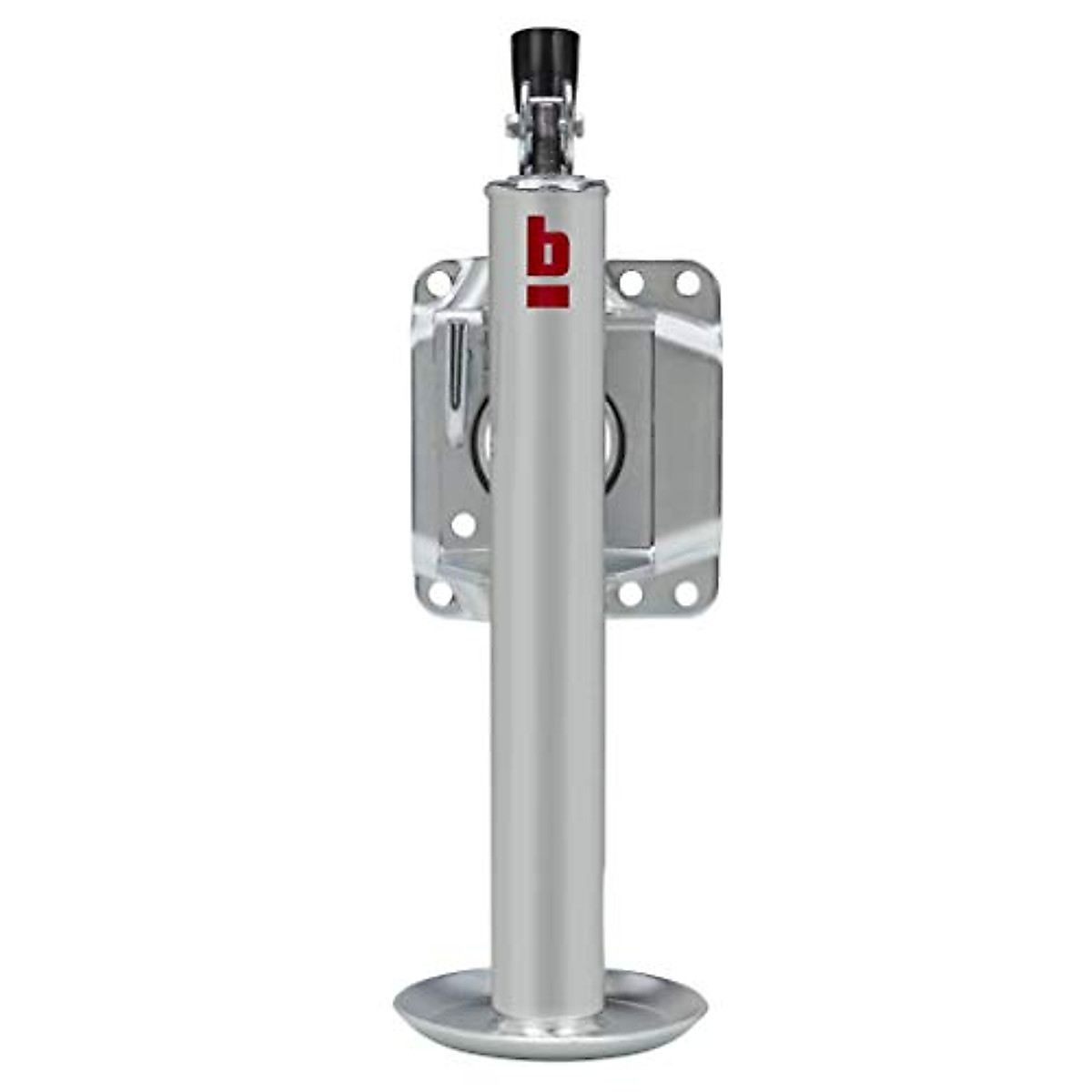 bROK Products 15936 Side Mount Top Wind Trailer Jack with Footplate - 1000 lb, Silver