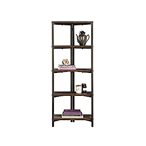 Sauder North Avenue Bookcase, L: 23.43" x W: 13.66" x H: 59.33", Smoked Oak Finish