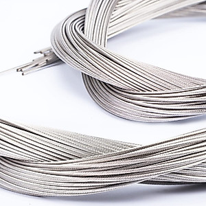 10 Pcs Stainless Steel Shifter Cable Bike Derailleur Cable Shifter Cables, 2M Length Replaceable Derailleur Cables Stainless Steel MTB Shifter Cable Set