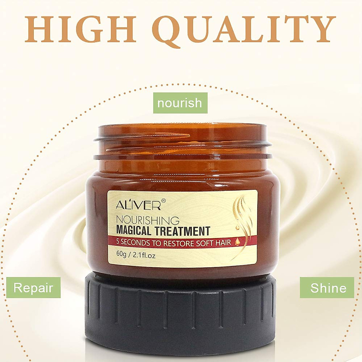 IFUDOIT Magical Hair Treatment Mask, Hair Mask for Dry Damaged Hair and Growth,Professtional Hair Conditioner,5 Seconds to Restore Soft,Fights Breakages and Split Ends,Protect Hair Roots