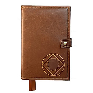 Culver Enterprises Double Narcotics Anonymous NA Basic Text & It Works, How & Why Book Cover Medallion Holder Dark Brown