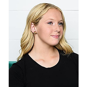 Stainless Steel Sunset Horse Print Glass Stud Earrings 12mm