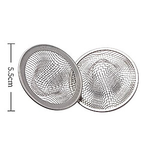 litymitzromq Sewer Plug Floor Drain Cover,2Pcs Round Iron Bathroom Drain Filter Net Cover Hair Dirt Floor Strainer Stopper Silver 2pcs