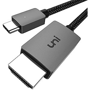 uni USB C to HDMI Cable 10FT 4K@30Hz, USB Type C to HDMI Cable for Home Office, [Thunderbolt 3/4 Compatible] with MacBook Pro/Air, iPhone 15 Pro/Max, Galaxy S8-S23, Surface Book 2, XPS, Chromebook