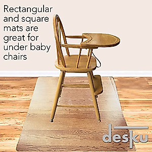DESKU Office Desk Chair Mat – PVC Mat for Hard Floor Protection, Clear, 46 Inches x 60 Inches, Made in The USA, Home Office Supplies