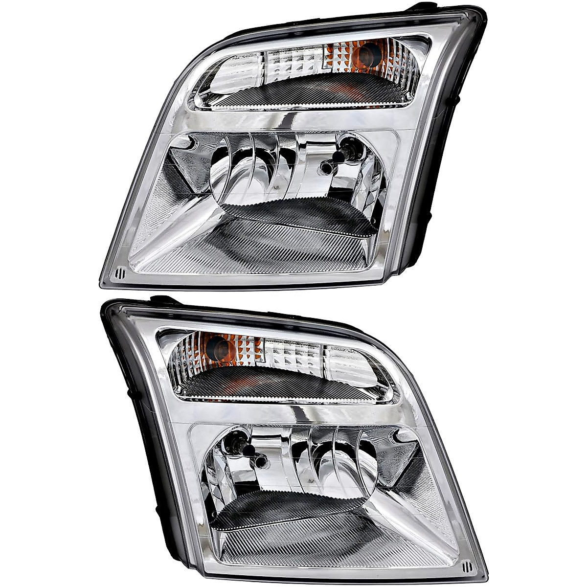 Compatible with Ford Transit Connect Headlights Lamps Set 2010 2011 2012 2013 Halogen Driver and Passenger Side