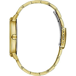 GUESS Men Quartz Watch with Stainless Steel Strap, Golden, 24 (Model: GW0094G2)
