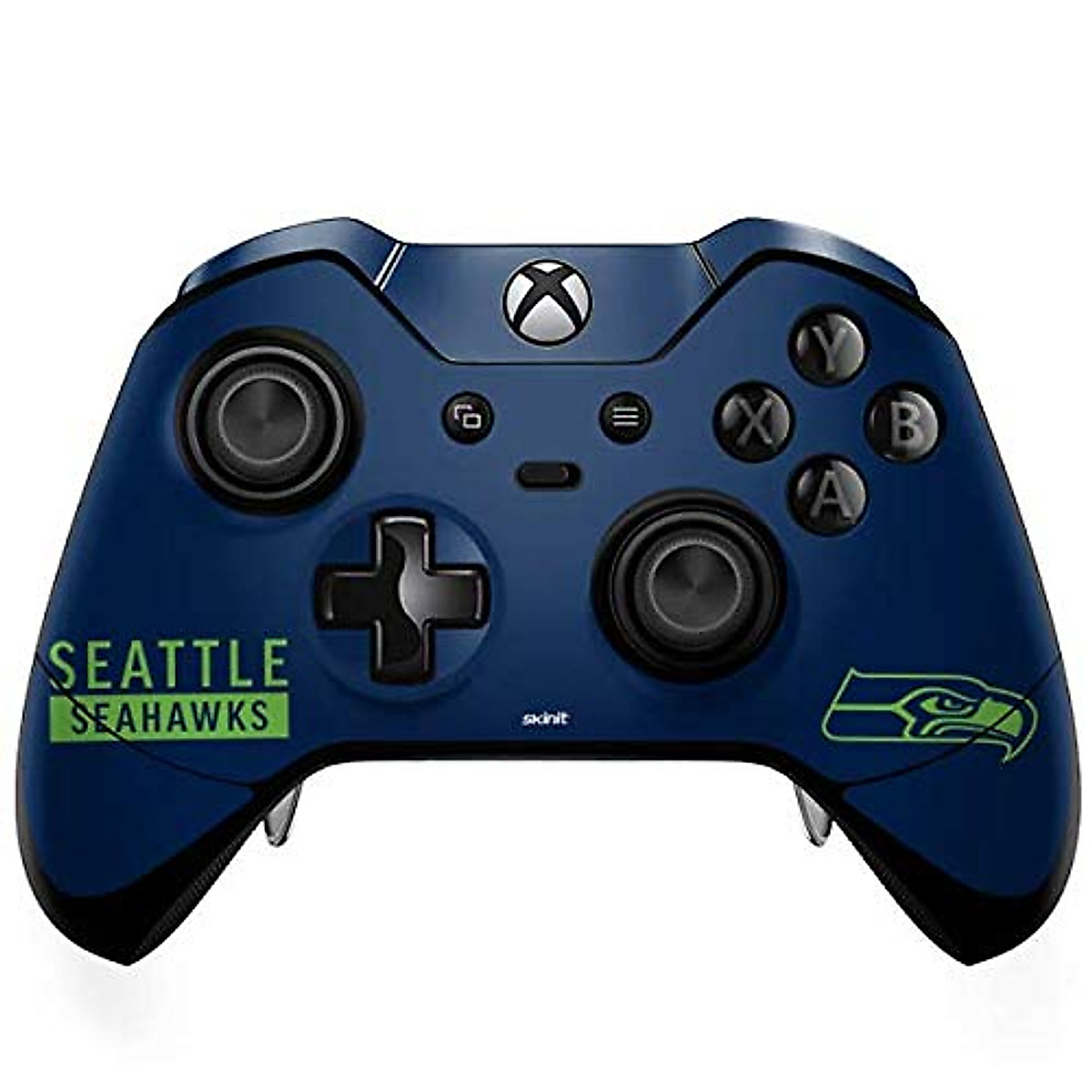 Skinit Decal Gaming Skin Compatible with Xbox One Elite Controller - Officially Licensed NFL Seattle Seahawks Blue Performance Series Design