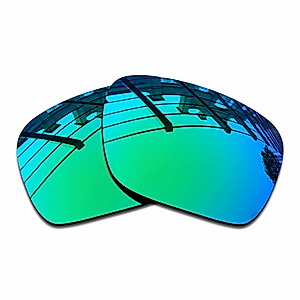SEEABLE Premium Polarized Mirror Replacement Lenses for Oakley Scalpel OO9095 Sunglasses - Jade Mirror+Fire Orange Mirror