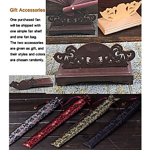 Classic Folding Fan,Bamboo Fan Rib&Printing Cloth of 12+ Pattern Options,13in,折扇 (Pattern 5-Riverside Scene at Qingming Festival(清明上河图))