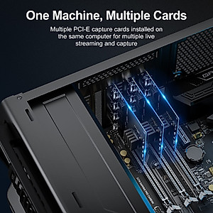 ACASIS 4K HDMI PCIe x4 Video Capture Card Stream and Record in 1080p60 with Ultra-Low Latency for Video Conferencing, Teaching, Streaming, Broadcasting on OBS, Zoom, Teams with Multicam, PC