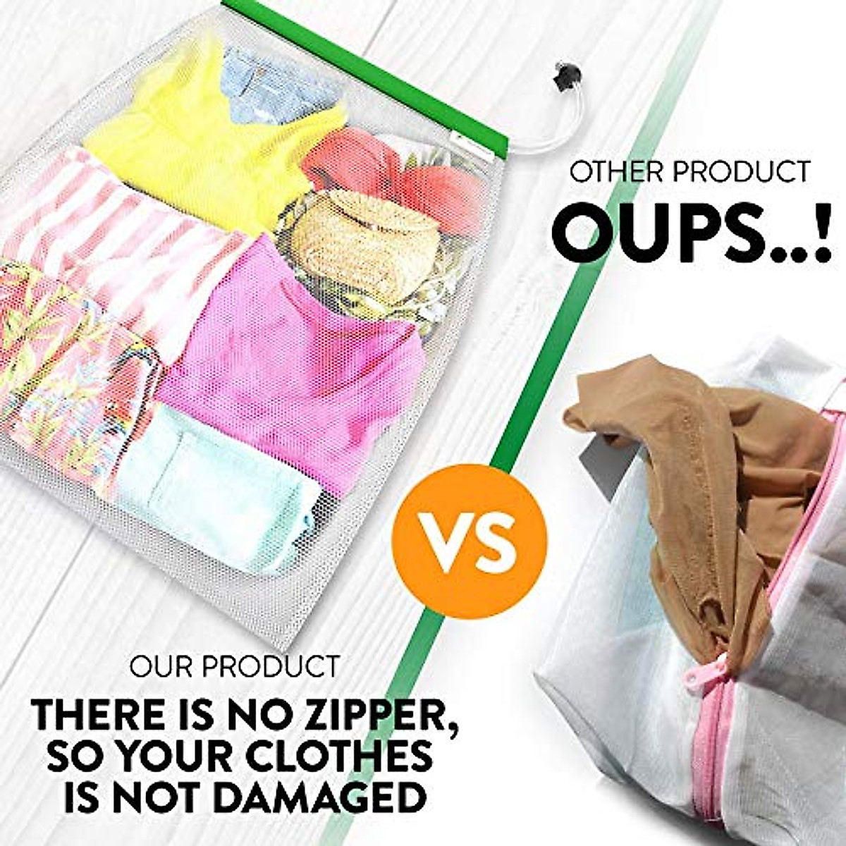 Mesh Laundry Bag for Delicates- 3 Pack 12”x10” Mesh Bag - Reusable Produce Bags - Small Nylon Mesh Laundry Bag for Vegetables, Garments, Grocery - Wash Organizer Bag for Washing Machine