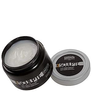 L'Oreal Professionnel Men’s Sculpting Paste - Provides Light and Flexible Hold, Shiny Finish, For All Hair Types