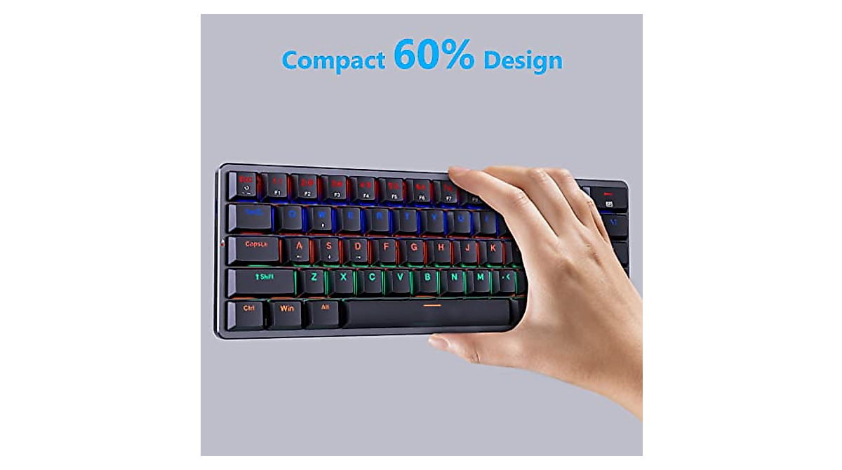 Redragon Mini Mechanical Keyboard - Portable & Stylish