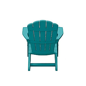 Keter Outdoor Patio Garden Deck Furniture Resin Adirondack Chair with Built-in Cup Holder (Teal)