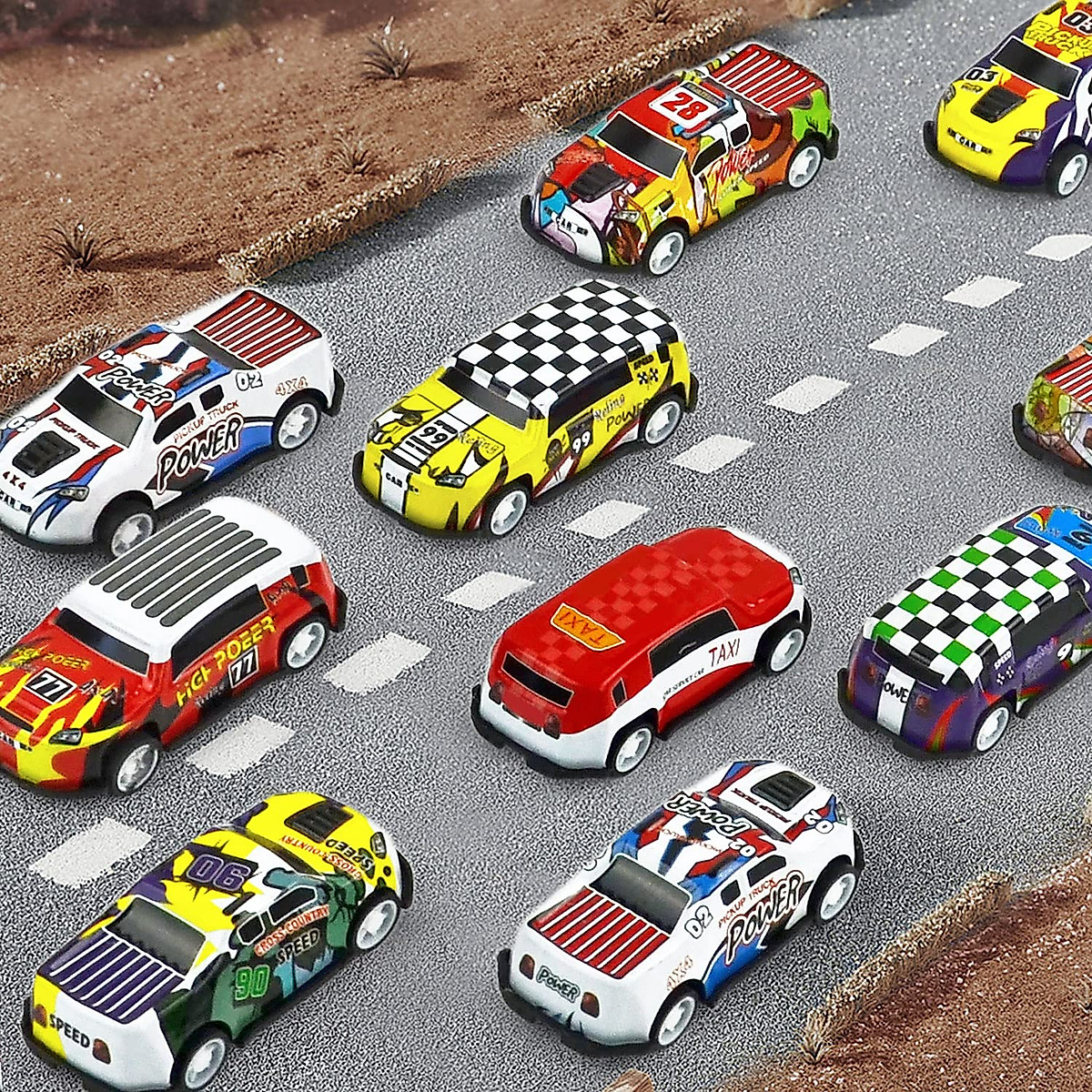 Vileafy 30 Mini Toys Car for Kids Ages 3-5 Years Old, Bulk Mini Cars for Birthday Party Favors, Treasure Box Toy for Classroom, Students Prizes, and Pinata Fillers