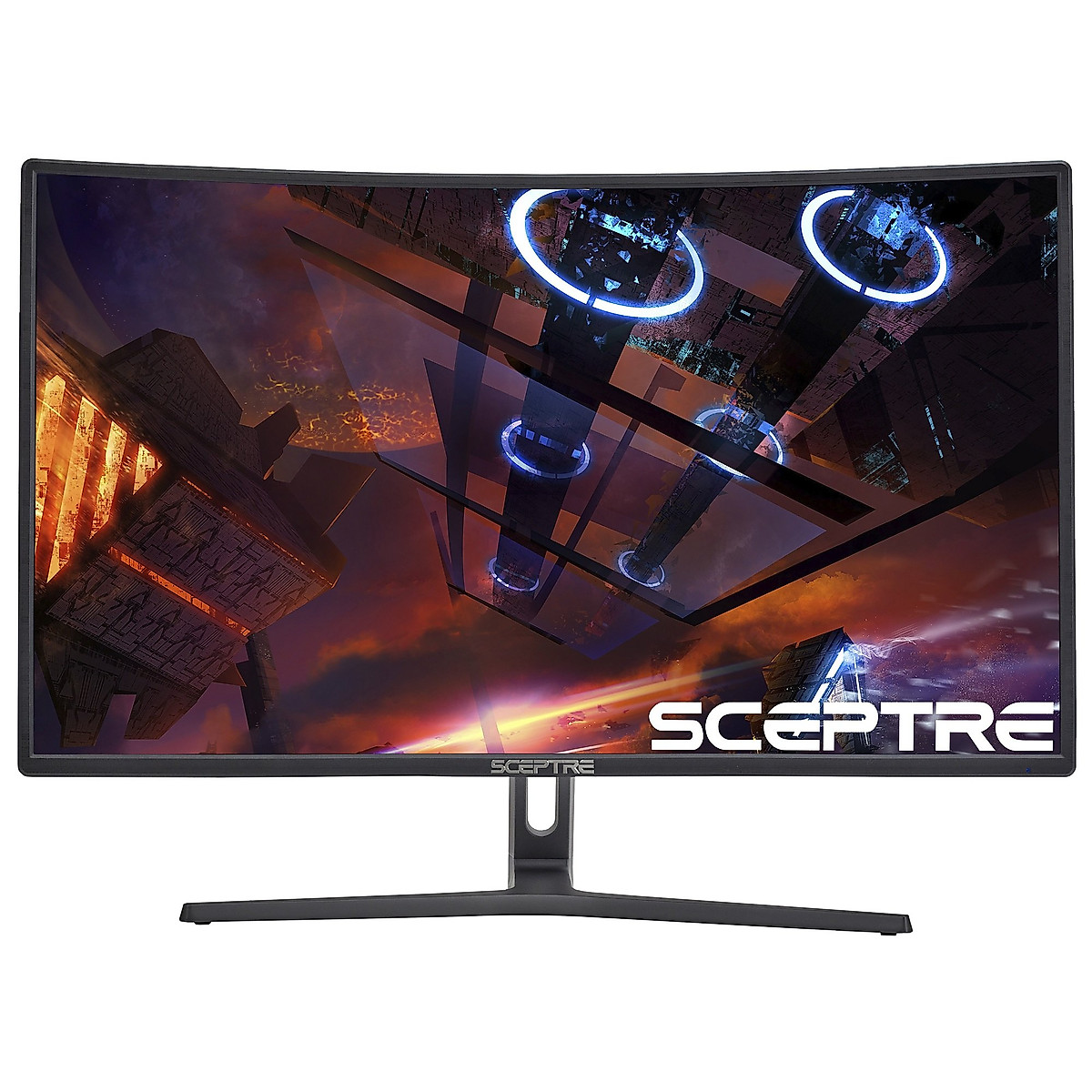 Sceptre C275B-144RR AMD FreeSync DisplayPort HDMI DVI Ports 27" Curved Professional 144 Hz Monitor Metal Black