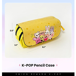 Swico Remado Kpop Cute Cartoon Marker Pen Organizer Handheld Pen Pouch Big Storage SKZ Pen Pouch Bag