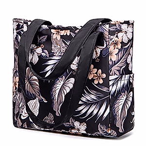 Muzale Women Tote Bag - Laptop Tote Bag with Zipper Pocket Lightweight Shoulder Bag Handbag Purse for Work Gym Beach Travel