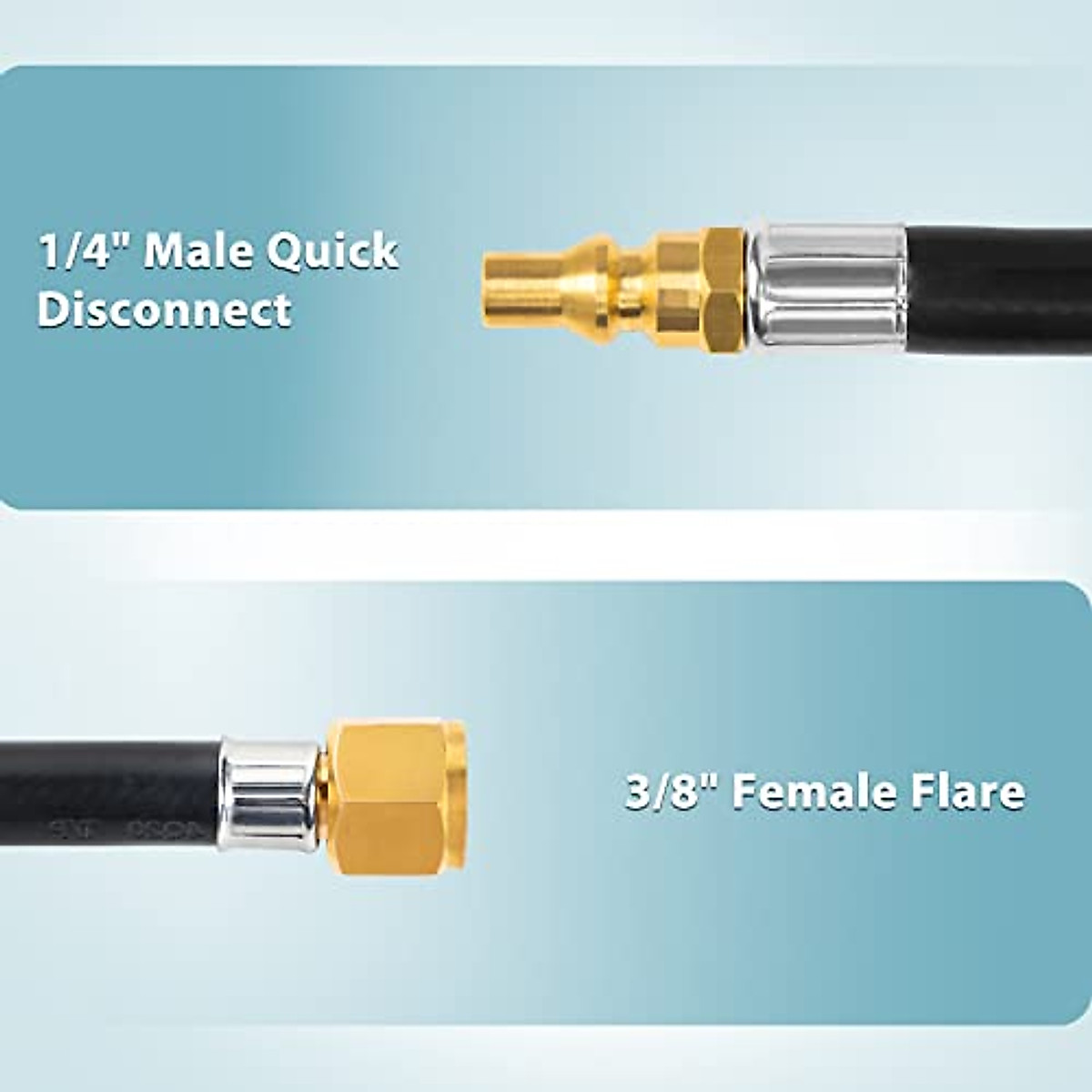 SHINESTAR 24FT RV Propane Quick Connect Hose for Camp Chef Stove, Royal Gourmet Table Top Griddle, Pit Boss Two-Burner Grill, Fire Pit and More