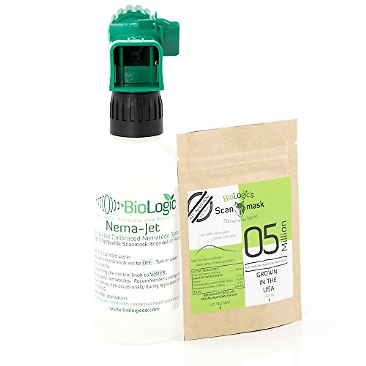 BioLogic's Scanmask Beneficial Nematodes, Steinernema feltiae Sf Nematodes for Natural Insect Pest Control (5 Million with Applicator)