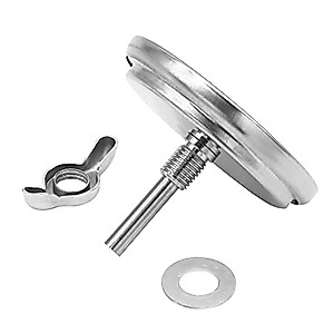 1.8 Inch Barbecue Grill Temperature Gauge Replacement for CharBroil Models Pit BBQ Thermometer Fahrenheit and Heat Indicator for Meat Cooking, Stainless Steel Temp Gauge