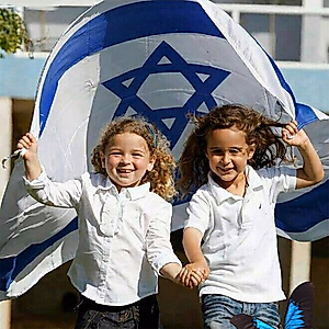 Israel Flag | Israel Flag 3x5 Ft | Flag of Israel 3x5 Ft | Israeli Flag Israeli Flag 3x5 Ft | Israel Flag Vivid Color and Fade Proof Grommets for All-Weather Outdoor Display.