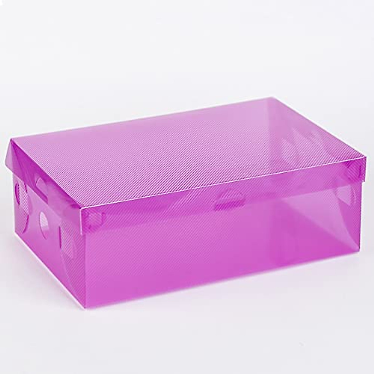 OUNONA 7Pcs Stackable Shoe Storage Box Clear Plastic Shoe Organizer Foldable Sneaker Box Container with Lids Cabinet Organizer for Under bed Closet Garage Entryway 27.5 * 18 * 9.5cm