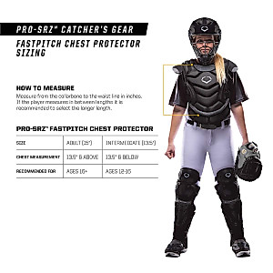 Evoshield Pro-Srz™ Fastpitch Chest Protector - Charcoal, Intermediate [13.5"]