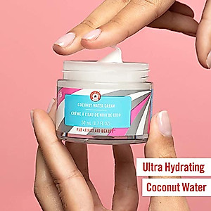First Aid Beauty Hello FAB Coconut Water Cream – Lightweight, Oil-Free Face Moisturizer – 1.7 oz.