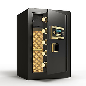 2.4 Cu.ft. Safe Box with Digital Keypad, Anti-Theft Safe with Key & Removable Shelf, 21.65-Inch Digital Security Safe for Home Office, Cabinet Safe with Password Lock for Cash Jewelry Documents