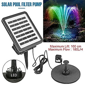 XXXDXDP Solar Power Water Fountain Pump Bird Fountain Water Floating Fountain Pond Garden Decoration With 7 Nozzles