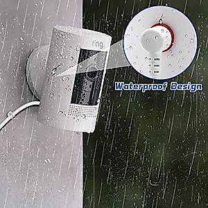 Ring Camera Battery Charger Outdoor & Indoor, 16Ft/5m Charger Cable for Ring Stick Up Cam Battery 3rd/2nd Gen, Ring Spotlight Cam Plus/Pro, USB C and DC Plug Adapter (2Pack)