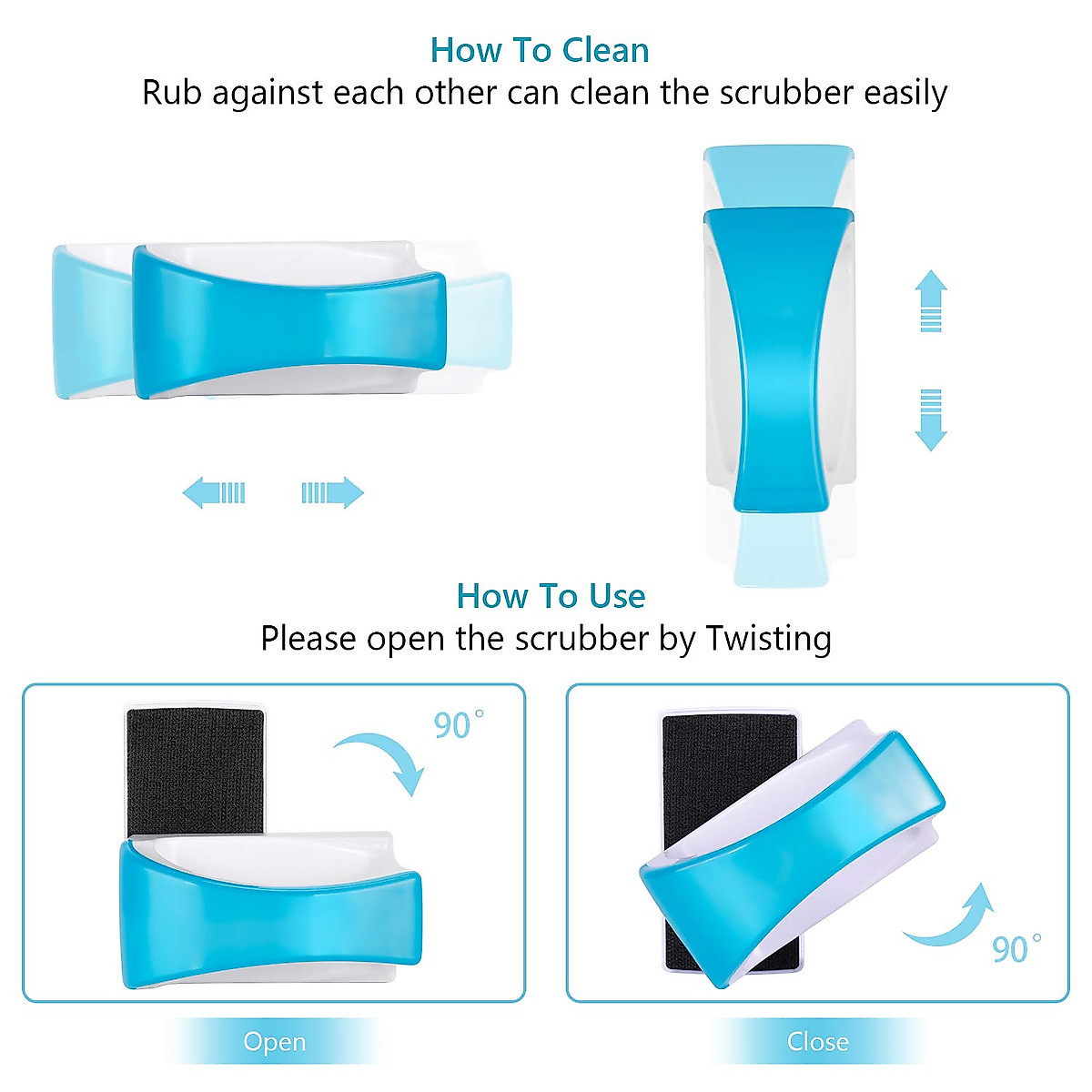 NEPTONION Magnetic Aquarium Fish Tank Glass Algae scrapers Glass Cleaner Scrubber Clean Brush [Floating,Scratch-Free,Non-Slip,magnetizing] S