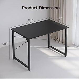 CubiCubi Small Computer Desk 40 Inch Home Office Multipurpose Writing Desk with Extra Storage Rack and Moveable Shelf, Brown
