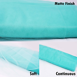 Craft And Party, Aqua Fabric Tulle Roll 54 Inch by 40 Yards (120 ft) Fabric Tulle Bolt for DIY Tutu Skirt, Wedding and Decoration (Aqua)