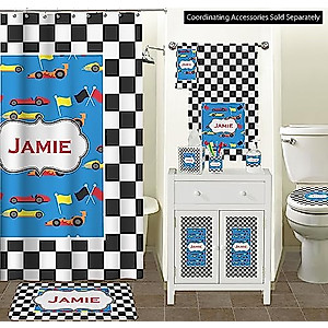 RNK Shops Checkers & Racecars Waste Basket - Double Sided (Black) (Personalized)
