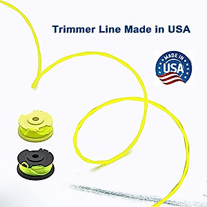 WETOOLPLUS AC80RL3 0.080" Replacement Spool Line & Cap for Ryobi One+ 18v 24v 40v Auto-Feed Trimmer Compatible with Ryobi Weed Wacker String with 522994001 AC14HCA Cap Covers(10 Spools + 1 Cap)