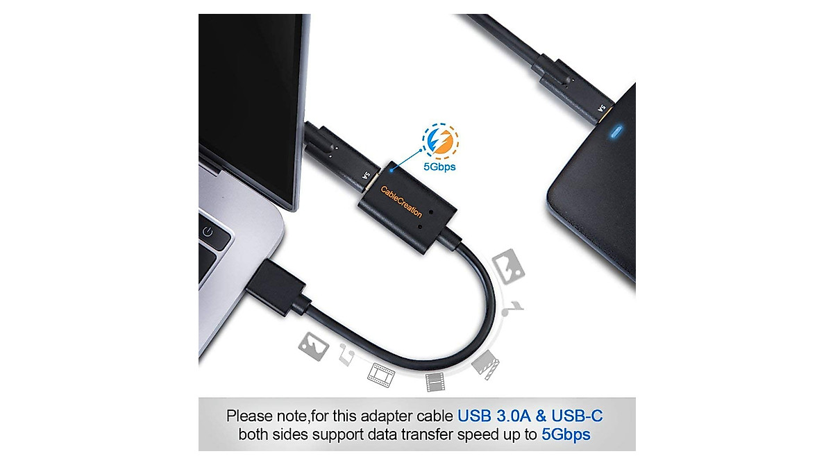 CableCreation USB C to USB A Adapter - Fast 5Gbps Transfer
