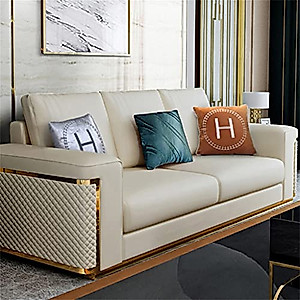 BHVXW Living Room 3 Seat Lounge Sofa Mid-Century Sofa Modular Furniture First Floor Upholstered Leather Sofa