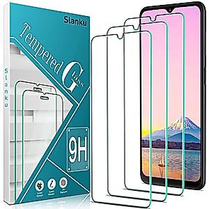 Slanku (3 Pack) Screen Protector for Samsung Galaxy A12 Tempered Glass, Bubbles Free, Anti-Scratch, Easy to install, Case Friendly, 9h-Hardness