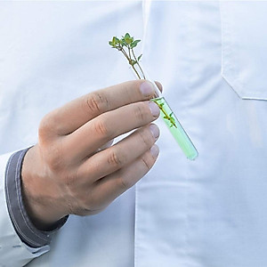 Joyclub 50pcs 12x100mm(8ml) Clear Plastic Test Tubes with Caps for Scientific Experiments, Halloween, Christmas, Scientific Themed Kids Birthday Party Supplies, Decorate The House, Candy Storage