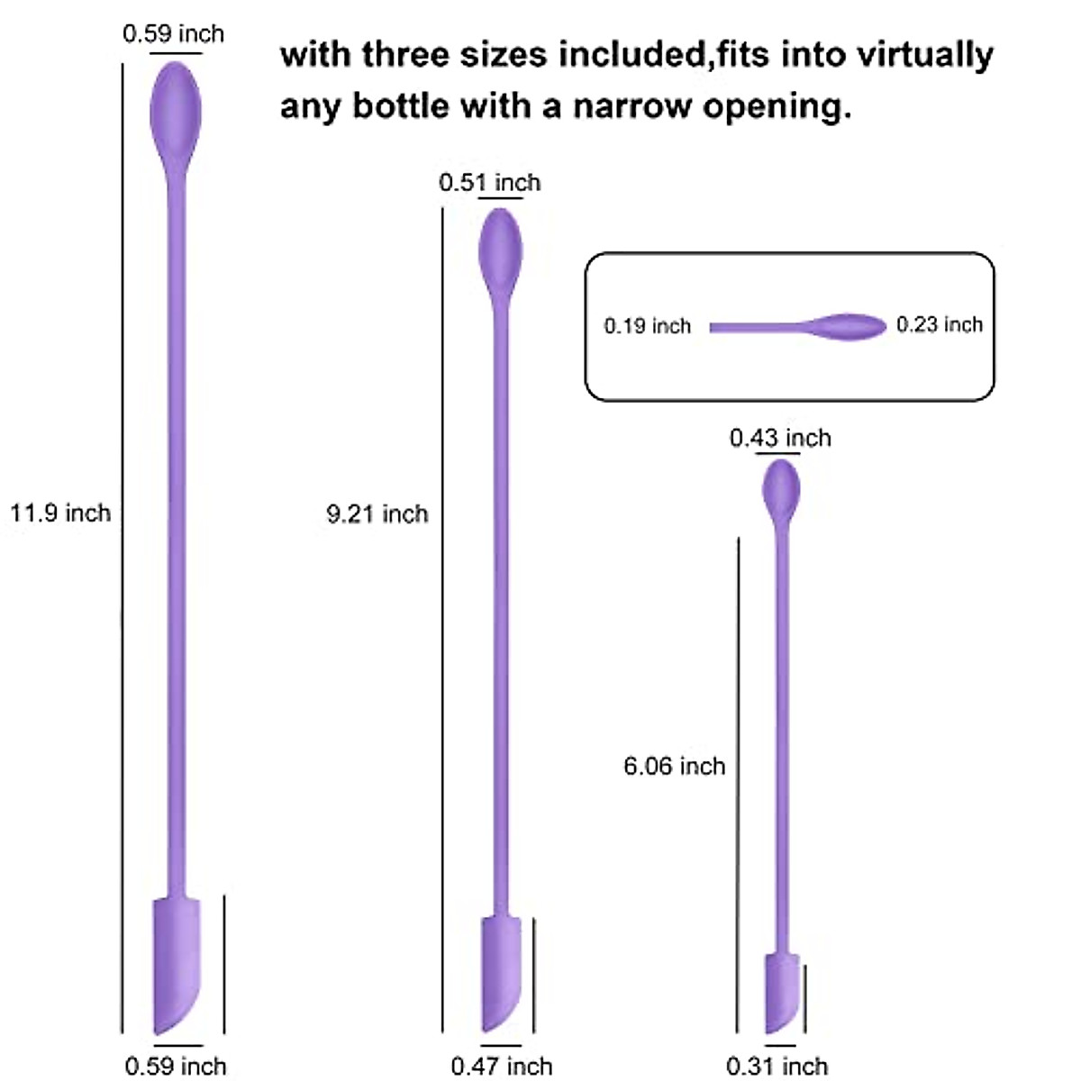 9 Pieces Mini Silicone Spatula-Makeup Spatula-Small Silicone Spatula-Thin Spatula Set for Skinny Openings-Abnaok Tiny Scraper for Jar,Kitchen Bottles,Cosmetic