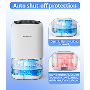 Dehumidifiers,TABYIK 35 OZ Dehumidifier, Small Dehumidifiers for Home Quiet with Auto Shut Off, Dehumidifiers for Bedroom (280 sq. ft), Bathroom, RV, Closet