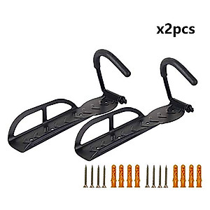 HOMEE Bike Rack Garage 2 Pack Bike Wall Mount Vertical Bike Hooks Storage System Wall Mount Bike Hanger for Garage Indoor Shed-Easy to install Use-Heavy Duty Holds up to 65 lb with Screws