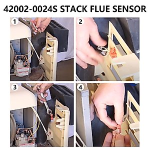 Funmit 42002-0024S Stack Flue Sensor Replacement for Pentair Sta-Rite MasterTemp Max-E-Therm Pool and Spa Heater Electrical System SR200 SR333 SR400