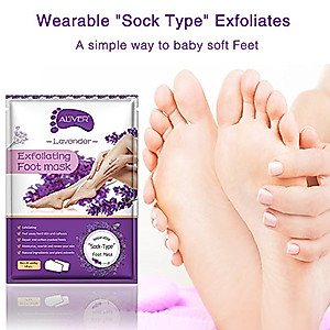 Foot Peel Mask,Exfoliating Foot Socks Calluses Remover Dead Skin, Moisturizing Feet Peeling Mask for Dry Skin,Repair Rough Heels, Get Silky Soft Feet - 5Pack