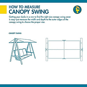 Duck Covers Ultimate Waterproof 90 Inch Canopy Swing Cover, Outdoor Swing Cover