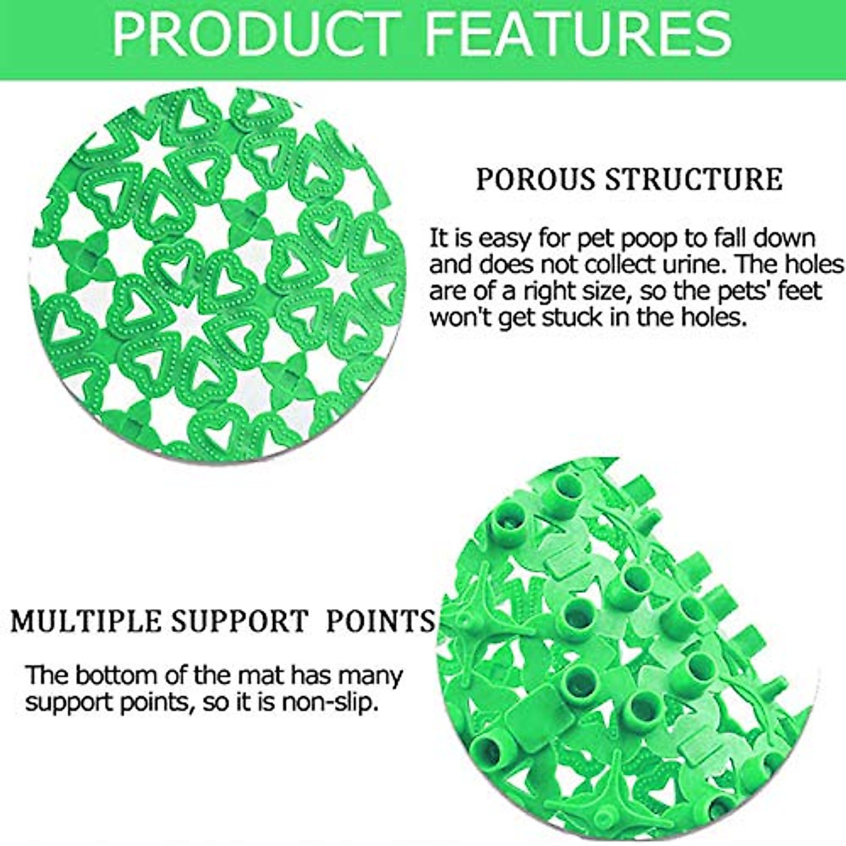 kathson Rabbit Cage Mat Floor Bunny Foot Resting Pads Plastic Cage Mat for Pet Cats Dogs Hamster Rat Chinchilla Guinea Pig and Other Small Animals(8 Pack)