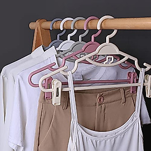 10pcs Plastic Clothes Hangers Non-Slip Skirt Organizer for Sleeveless Tops Pants Skirts